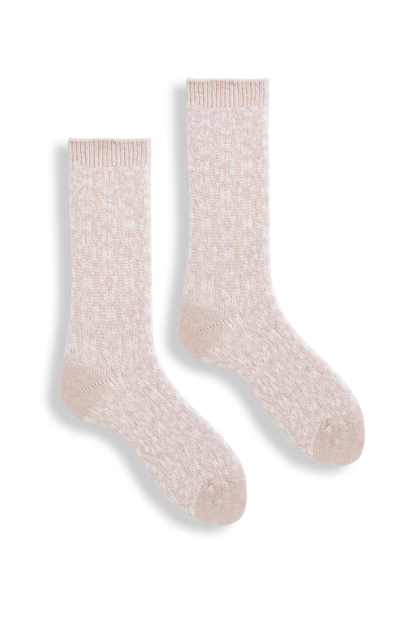 lisa b. wool cashmere women socks | aster flower crew